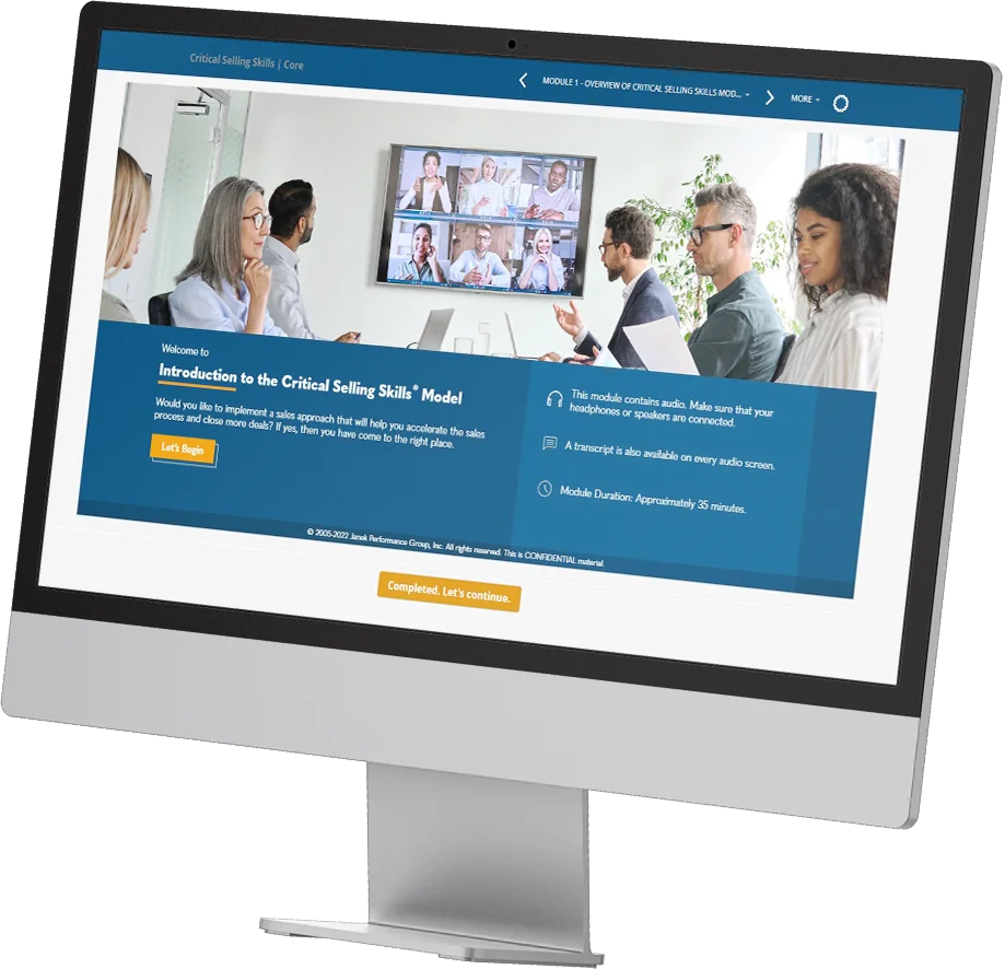 Janek OnDemand | Online Sales Training Software